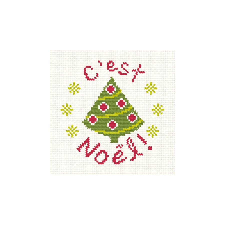 Mini Kit "C'est Noël" - sapin Lili Points, Mercerie Floriane