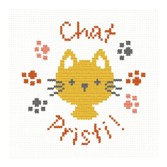 Mini Kit "Chat Pristi !" Lili Points, Mercerie Floriane