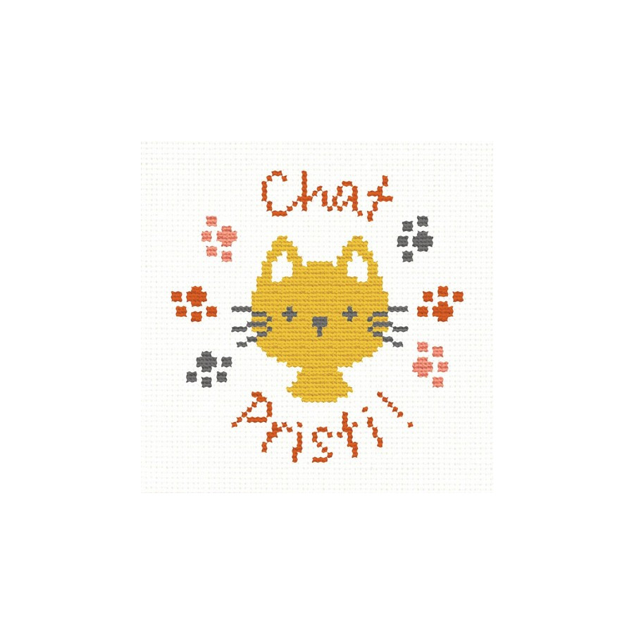 Mini Kit "Chat Pristi !" Lili Points, Mercerie Floriane